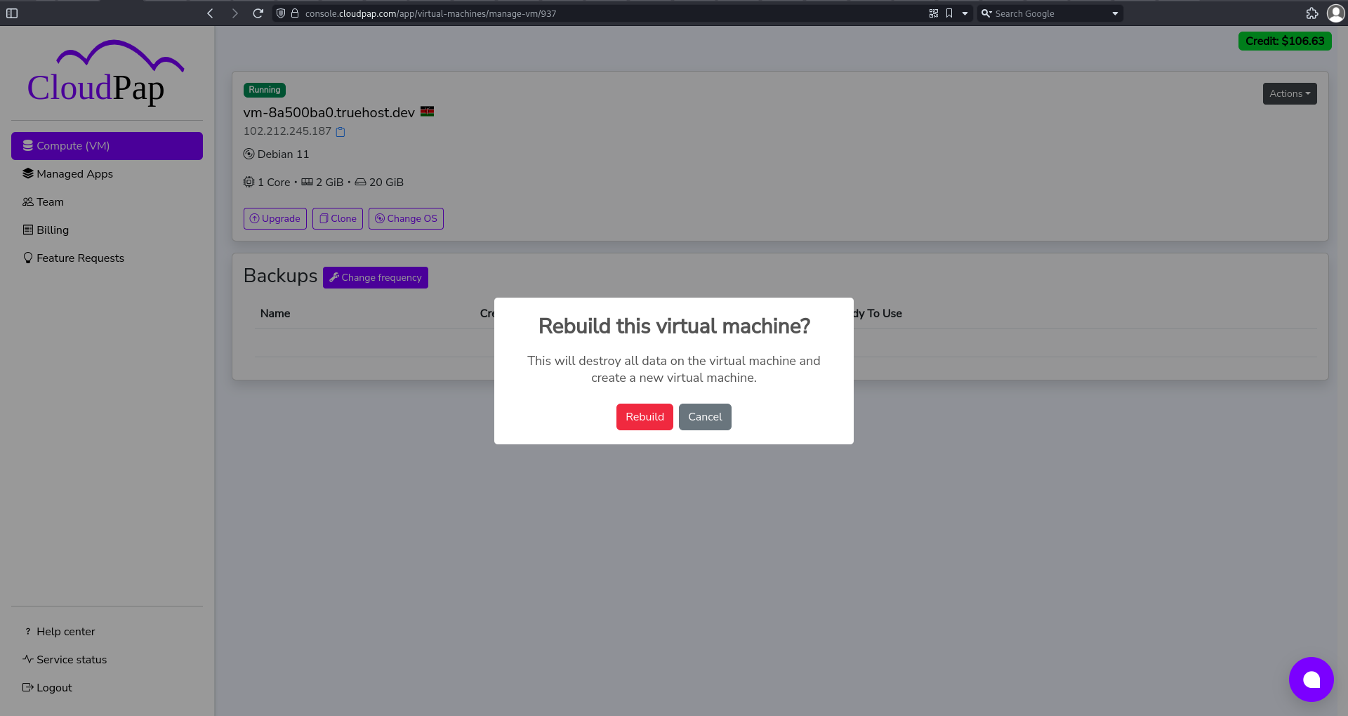 Change OS vs Rebuild -- What's The Difference? – CloudPap - Simple Cloud for Developers