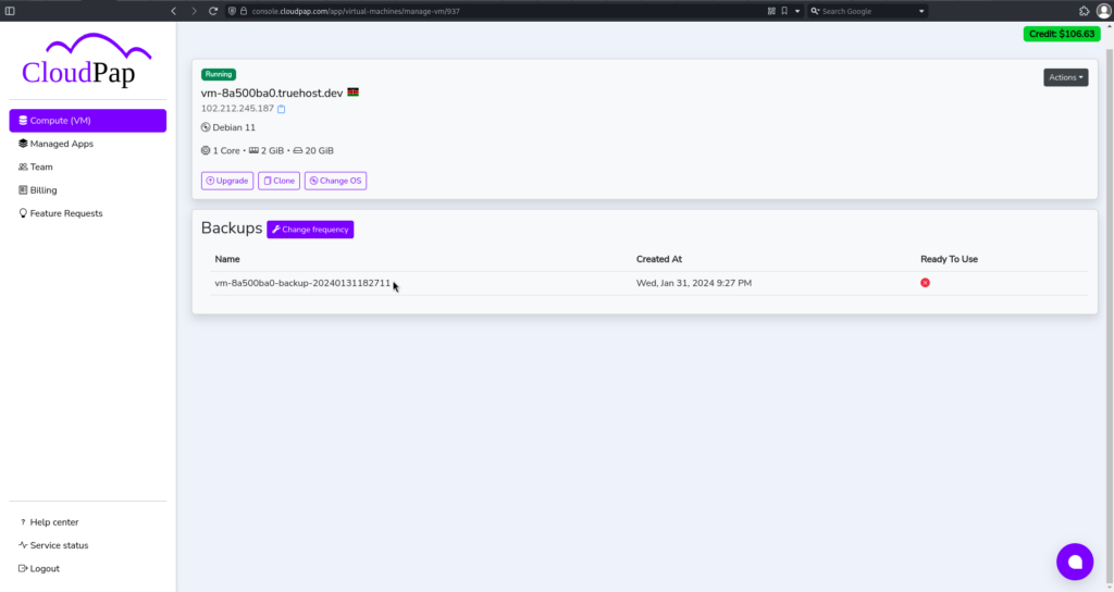 Actions Available On Cloudpap Cloudpap Simple Cloud For Developers